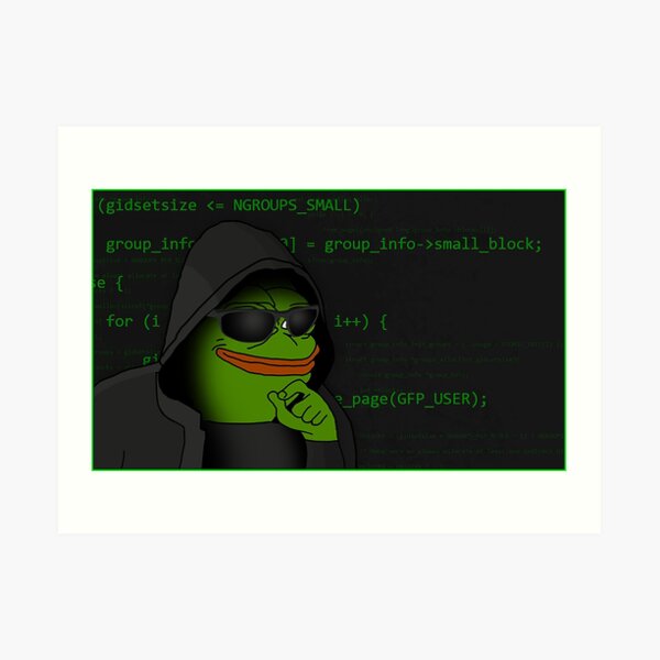 "Hacker Pepe" Art Print for Sale by Weeev | Redbubble