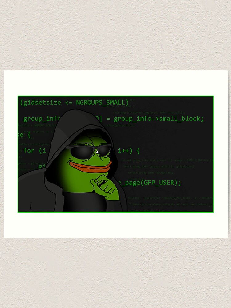 "Hacker Pepe" Art Print for Sale by Weeev | Redbubble