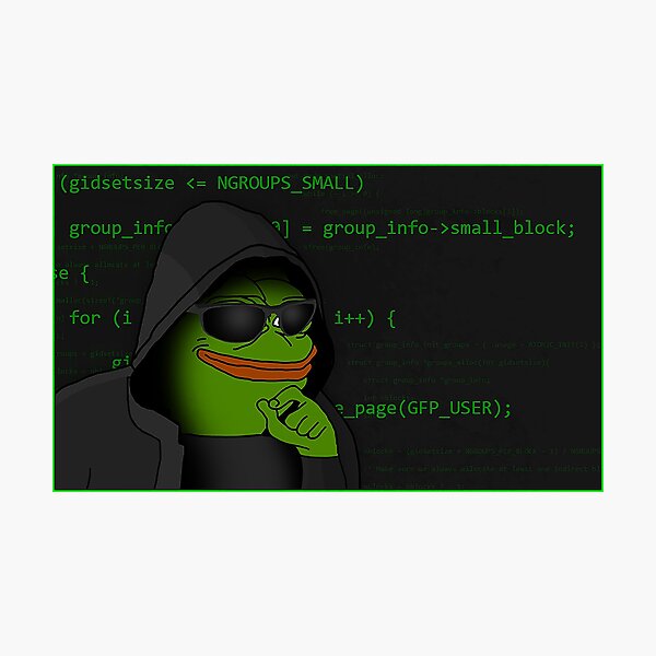 "Hacker Pepe" Photographic Print for Sale by Weeev | Redbubble