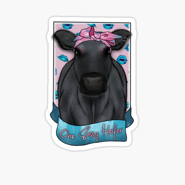 "Sassy cow" Sticker for Sale by TheCheekyMingo | Redbubble
