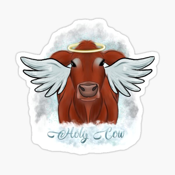 "God moo" Sticker for Sale by TheCheekyMingo | Redbubble