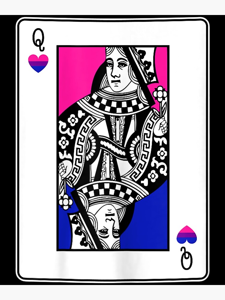 "Womens Bisexual Queen Of Hearts Lgbt-Q Bi Pride Flag Ally Color ...
