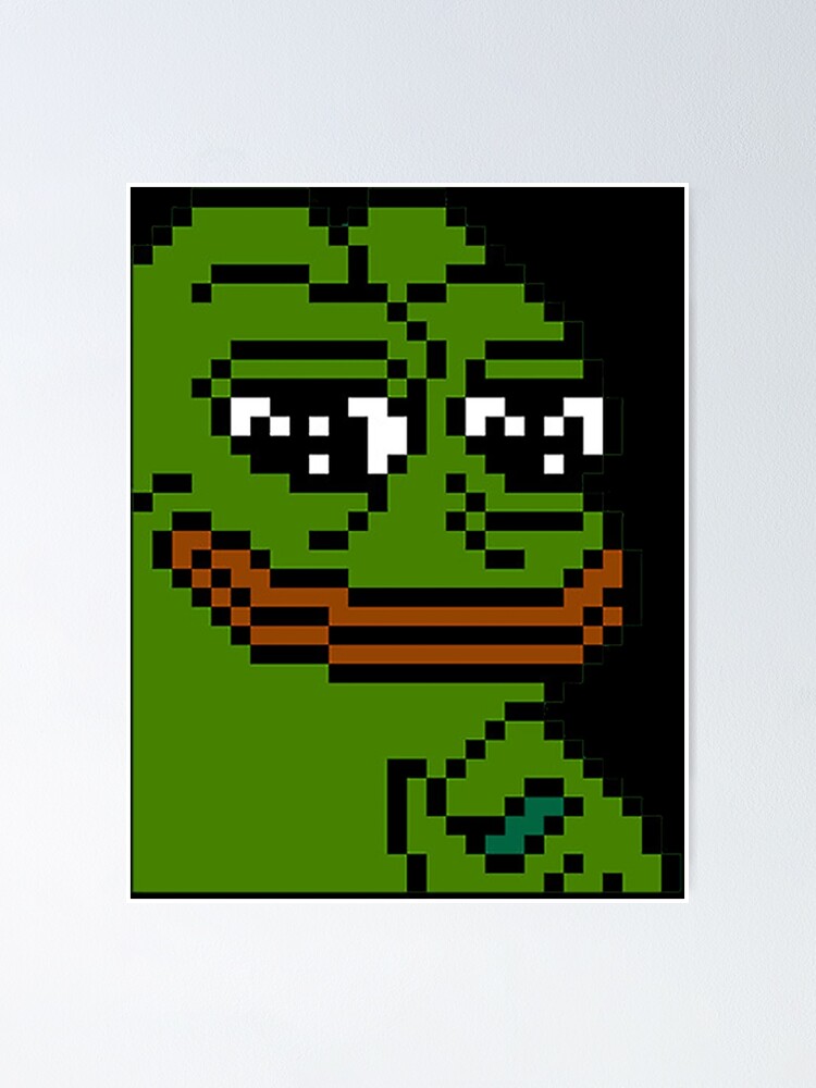 "8 Bit Pepe" Poster for Sale by Weeev | Redbubble