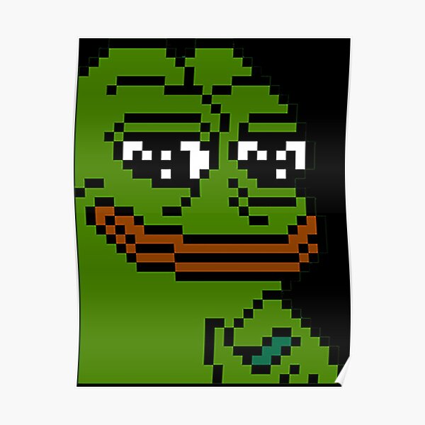 "8 Bit Pepe" Poster by Weeev | Redbubble