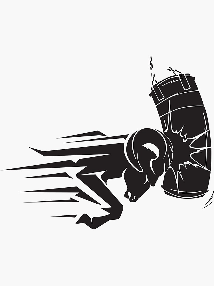 "Angry Ram" Sticker for Sale by xjay9 | Redbubble