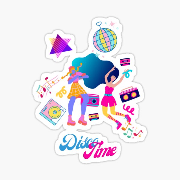 "Disco Time" Sticker for Sale by StudioViktor | Redbubble