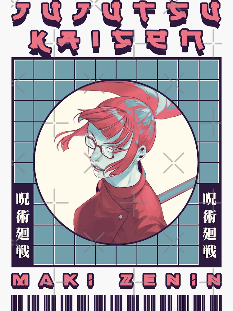"JUJUTSU KAISEN - MAKI ZENIN" Sticker for Sale by AZURESIEGFRIED ...