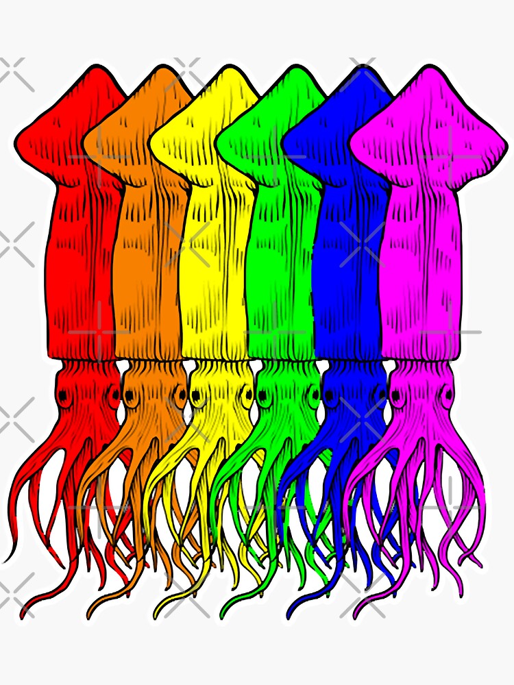"Permanent Vacation Level Popular Tentacles Rainbow Squid Vintage ...
