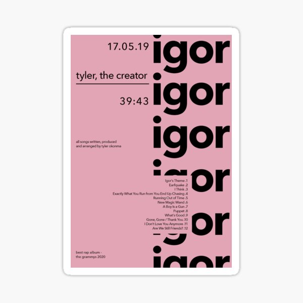 "Call Igor If You Get Lost - Minimalist Poster For Me" Sticker for Sale ...