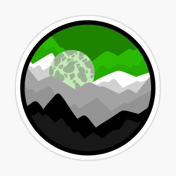 "subtle aro pride landscape" Sticker for Sale by EmmaLouize234 | Redbubble