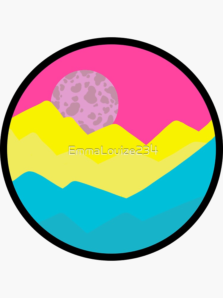 "subtle pan pride landscape" Sticker for Sale by EmmaLouize234 | Redbubble