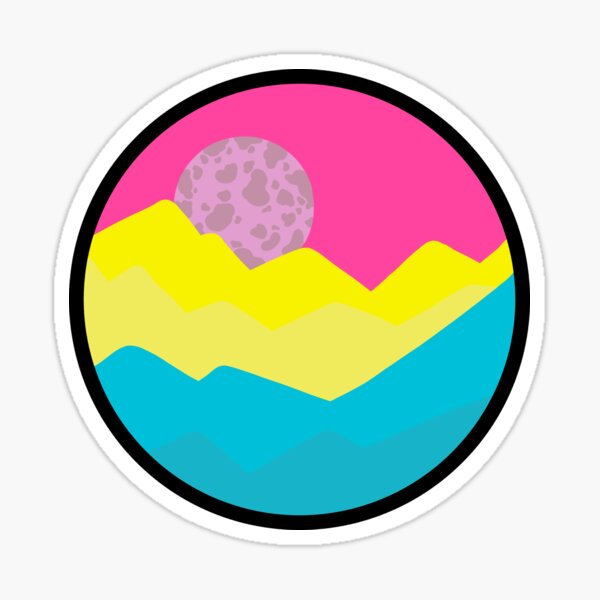 "subtle pan pride landscape" Sticker for Sale by EmmaLouize234 | Redbubble