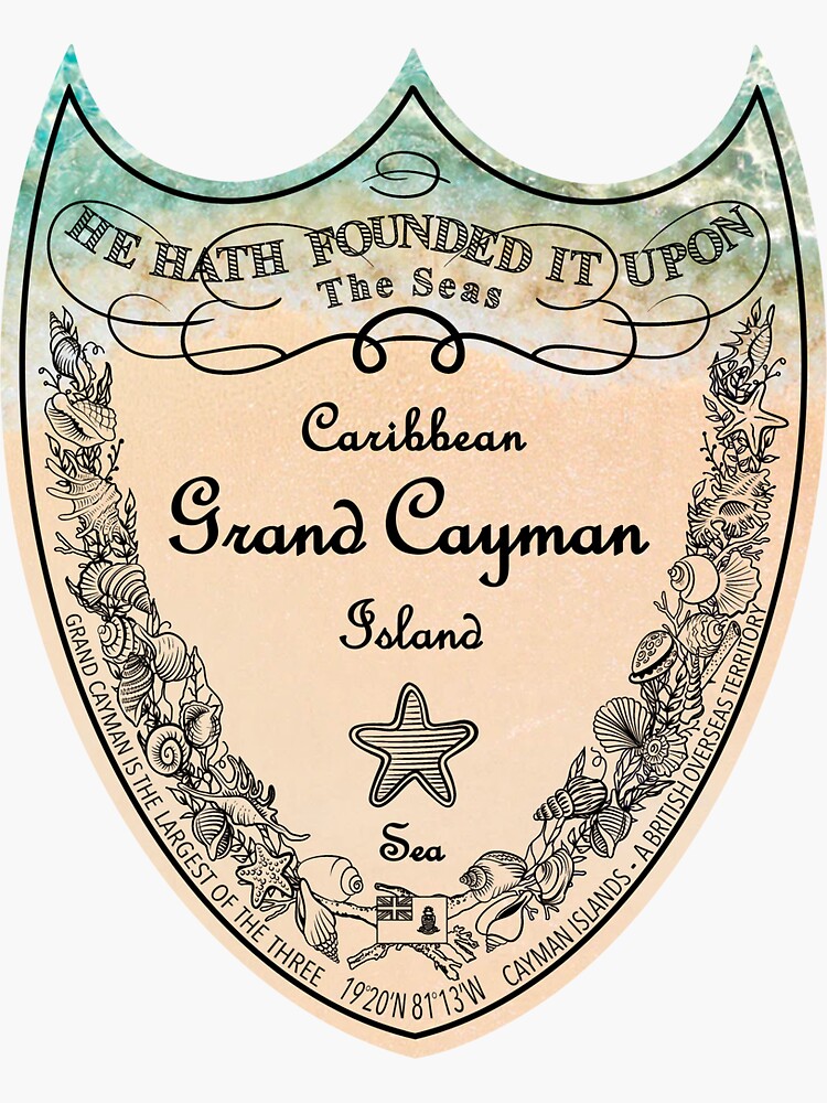 "Grand Cayman Islands with Caribbean Luxury" Sticker for Sale by ...