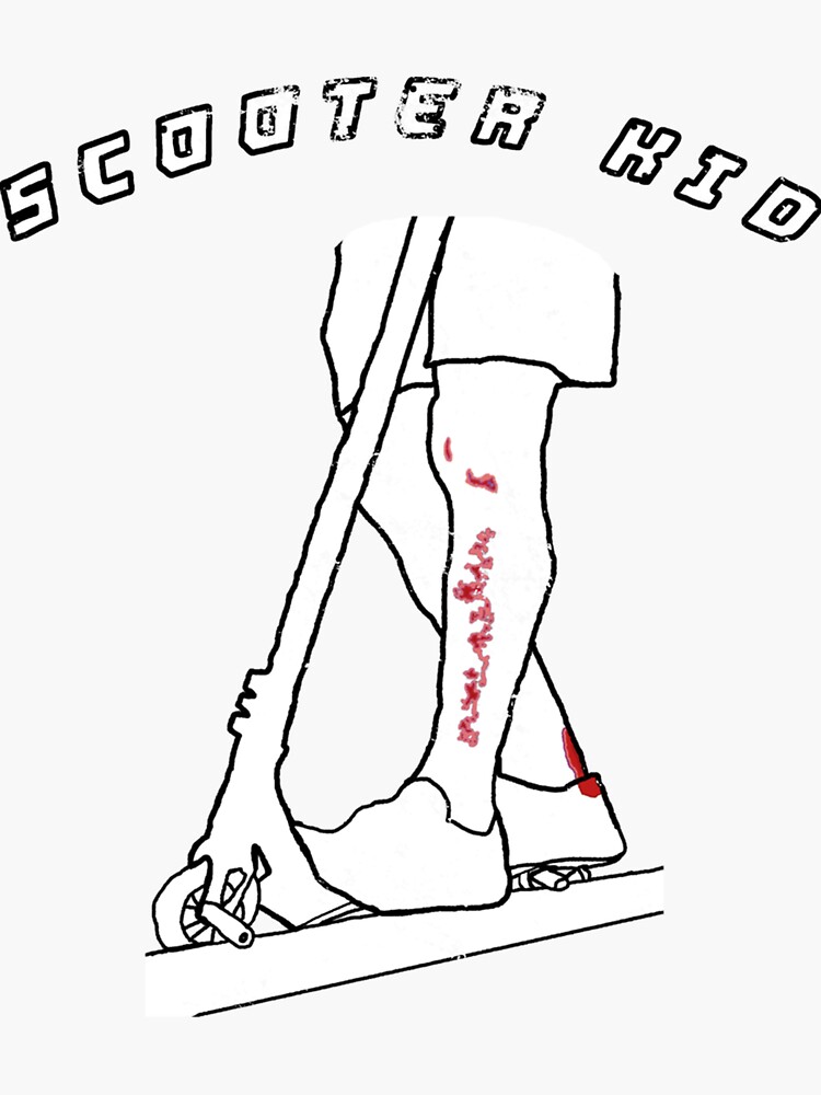 "Scooter Kid Stunt Scooter Street Scooter Sticker" Sticker for Sale by ...