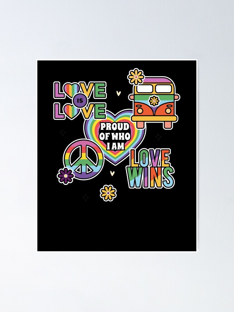 "LGBTQAI PRIDE RAINBOW SYMBOL PROUD ALLY" Poster for Sale by ...