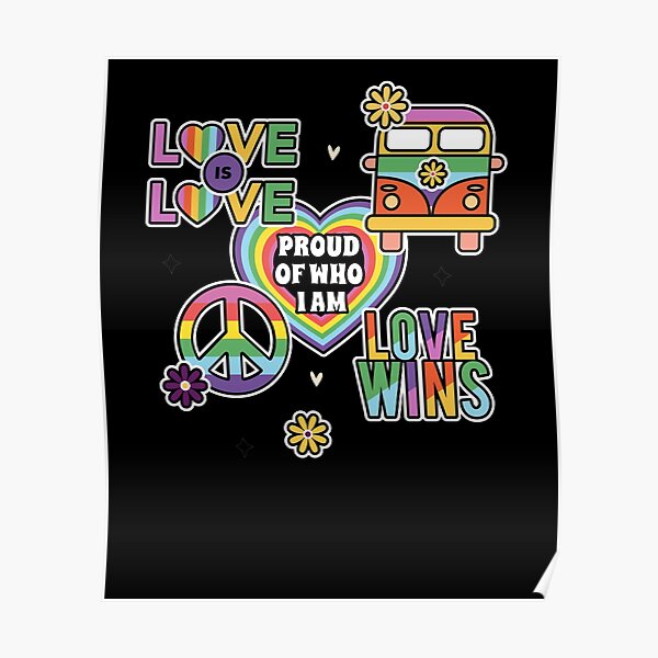 "LGBTQAI PRIDE RAINBOW SYMBOL PROUD ALLY" Poster for Sale by ...