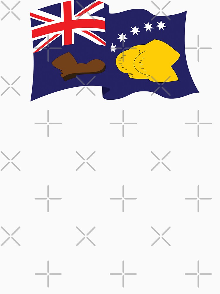"Australian Booting Flag " T-shirt for Sale by rockbottomau | Redbubble ...