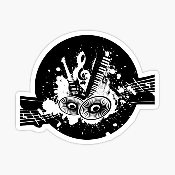 "Music design" Sticker for Sale by ER-Art-Design | Redbubble