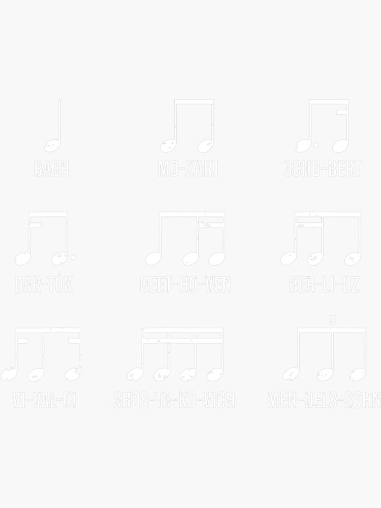 "Classic Composers I Classical Music" Sticker for Sale by HosoWang ...