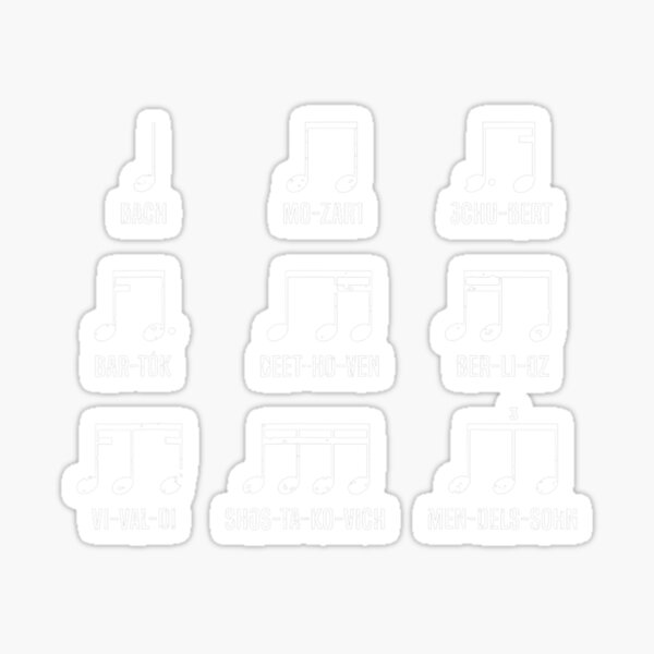 "Classic Composers I Classical Music" Sticker for Sale by HosoWang ...