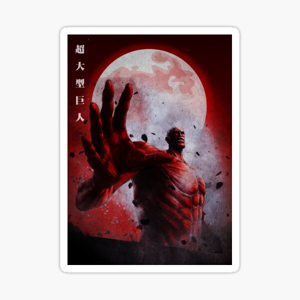 "ATTACK ON TITAN - COLOSSAL TITAN" Sticker for Sale by CIRCLERET ...