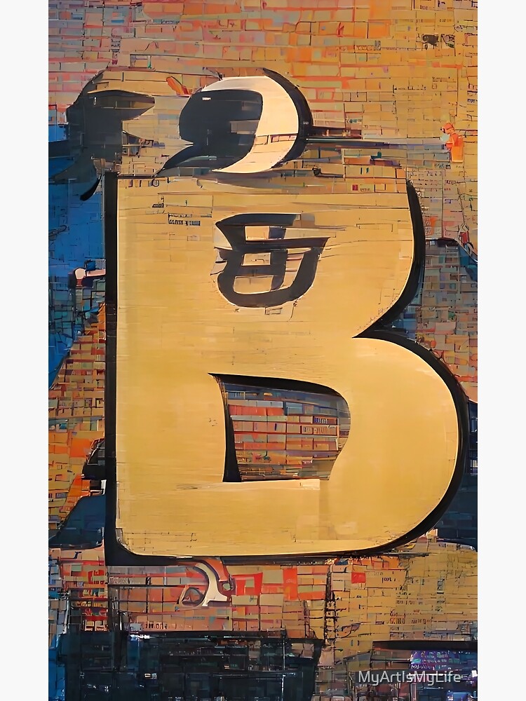 "Letter B Graffiti - Graffiti Letters (Black - yellow)" Poster for Sale ...