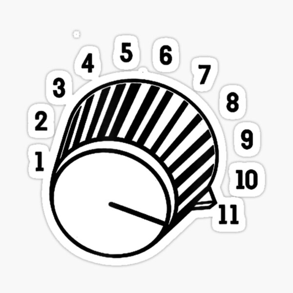 "Crank It Up Volume Knob Amp It Up To Eleven" Sticker for Sale by ...