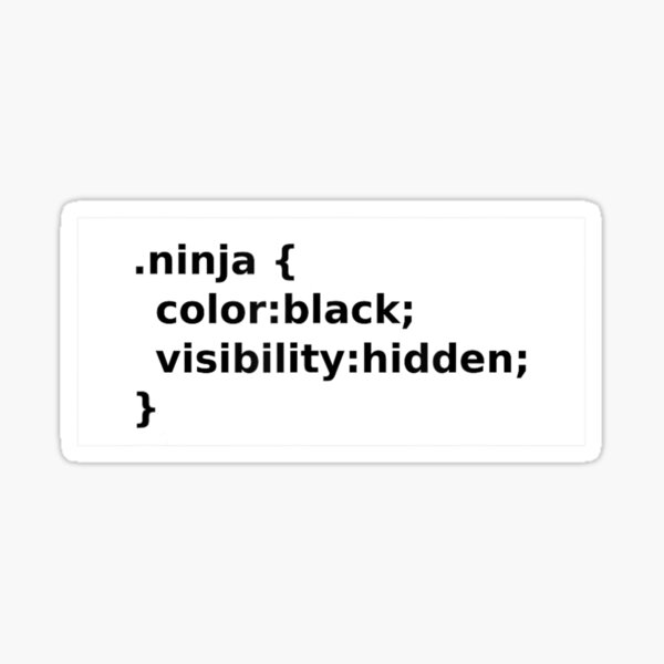 "Css Class Ninja Programming Coding" Sticker for Sale by NakaWarie ...