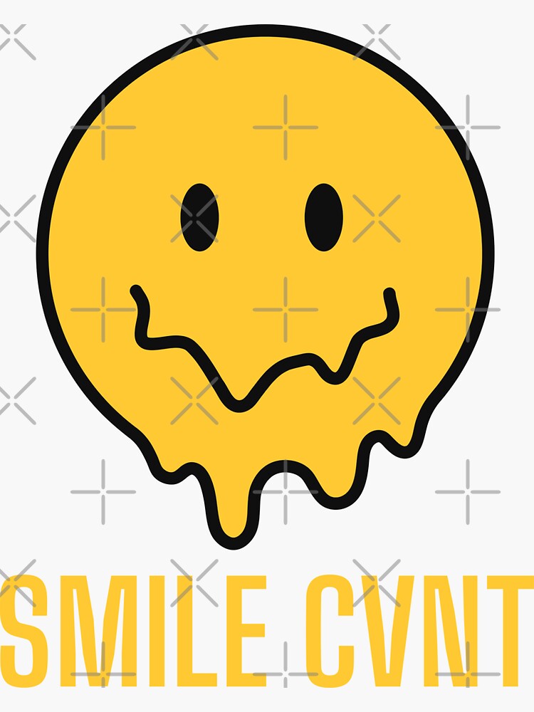 "SMILE CVNT " Sticker for Sale by Asaifivjn | Redbubble