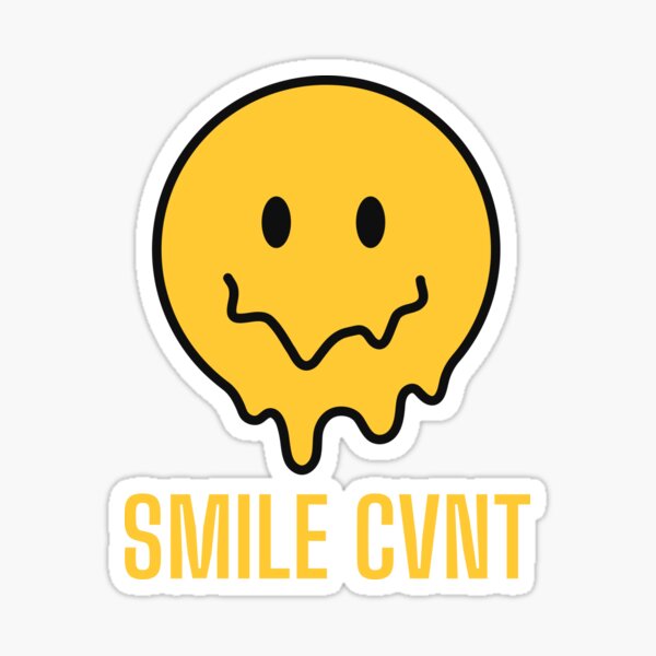 "SMILE CVNT " Sticker for Sale by Asaifivjn | Redbubble