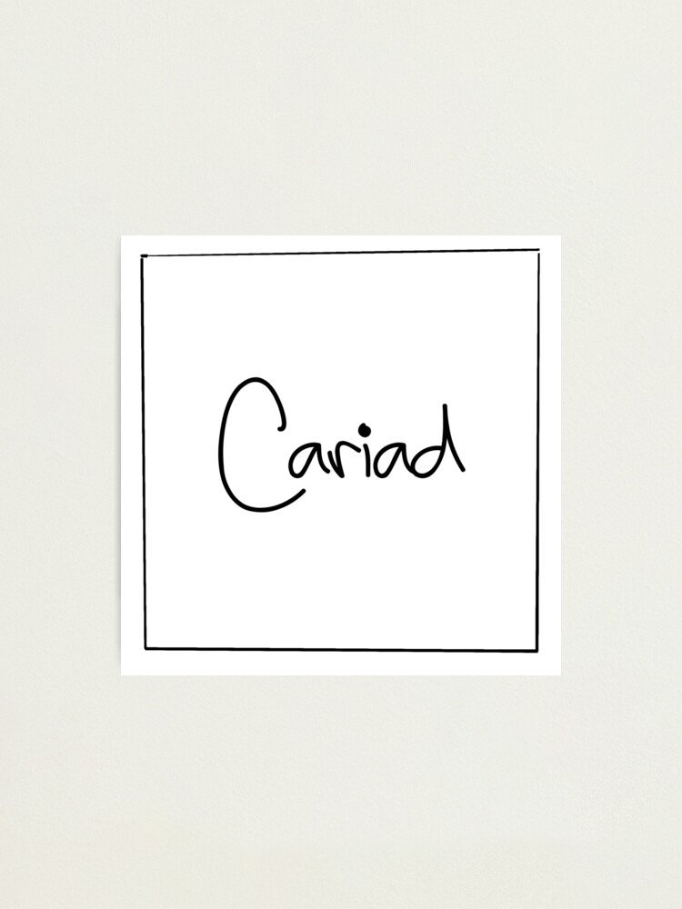 Lámina fotográfica «Cariad que significa amor o querido en galés ...