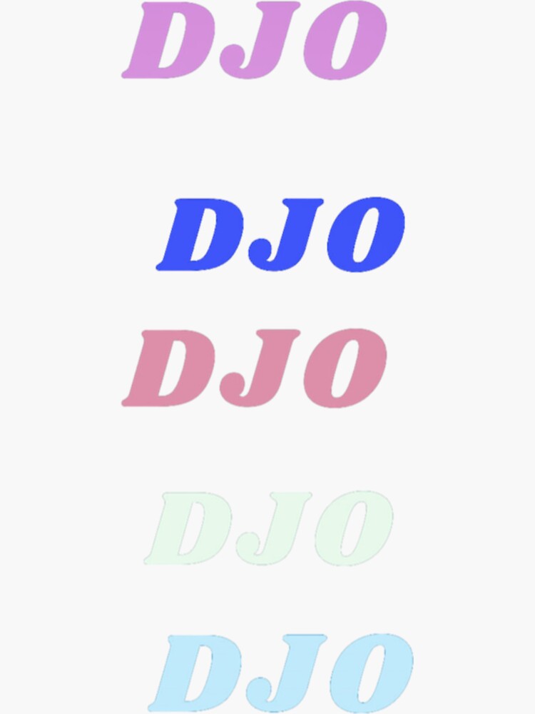"DJO graphic " Sticker for Sale by coreygodbold3 | Redbubble