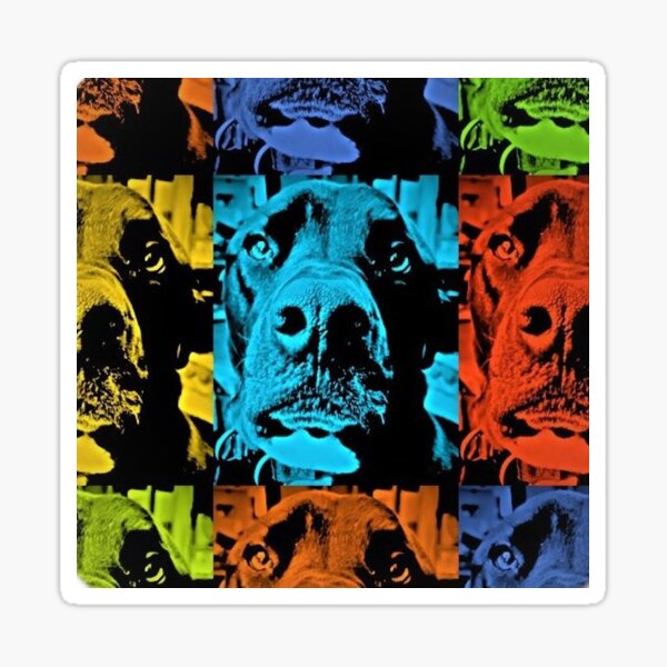 "Pop Art Pup" Sticker for Sale by DHarperDesigns | Redbubble