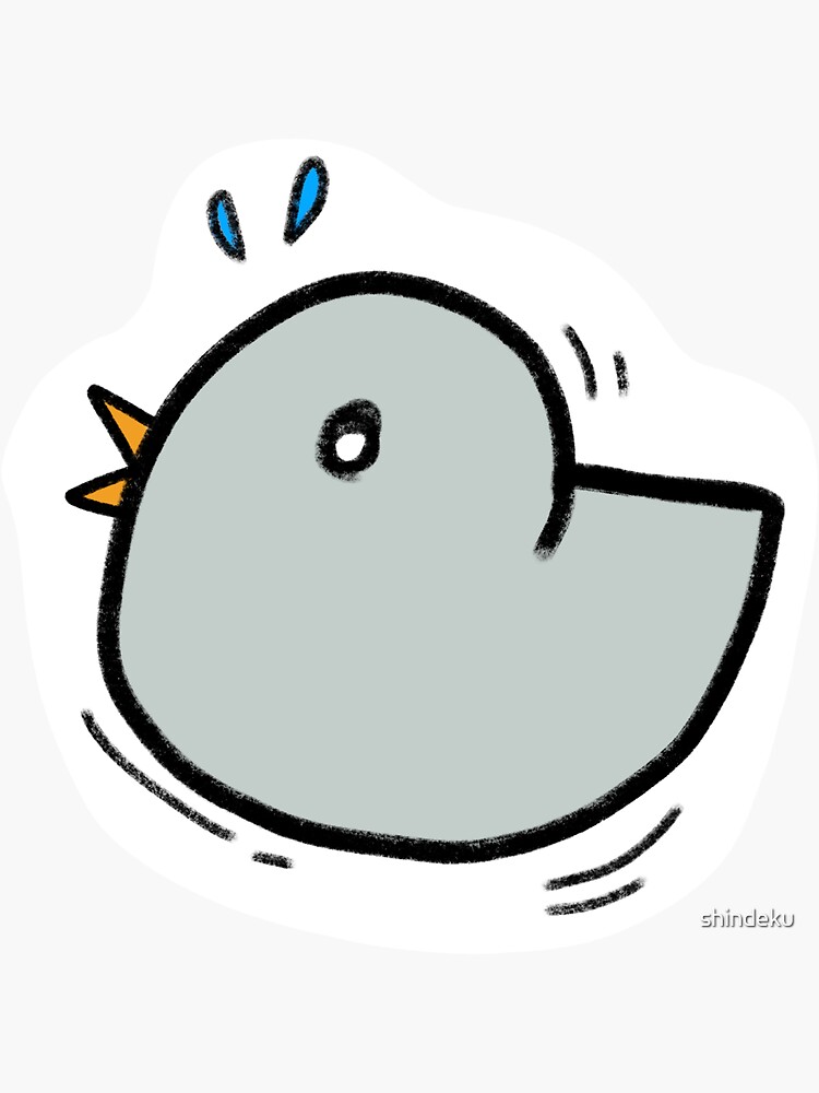 "Panicking Baby Chick" Sticker for Sale by shindeku | Redbubble