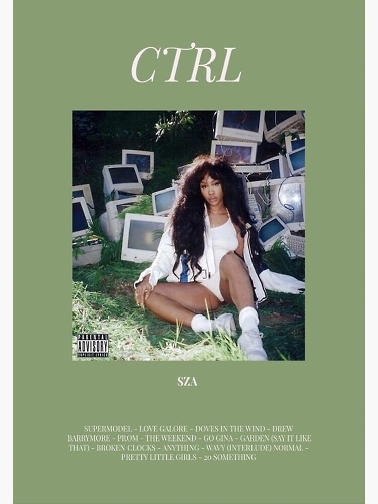 "SZA CTRL Album green poster " Poster for Sale by barbarahalley | Redbubble