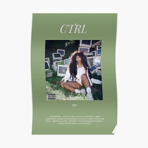 "SZA CTRL Album green poster " Poster for Sale by barbarahalley | Redbubble