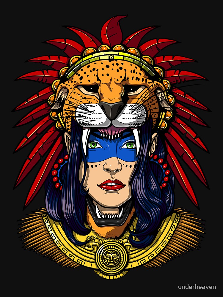 Aztec Jaguar Warrior T Shirt For Sale By Underheaven Redbubble