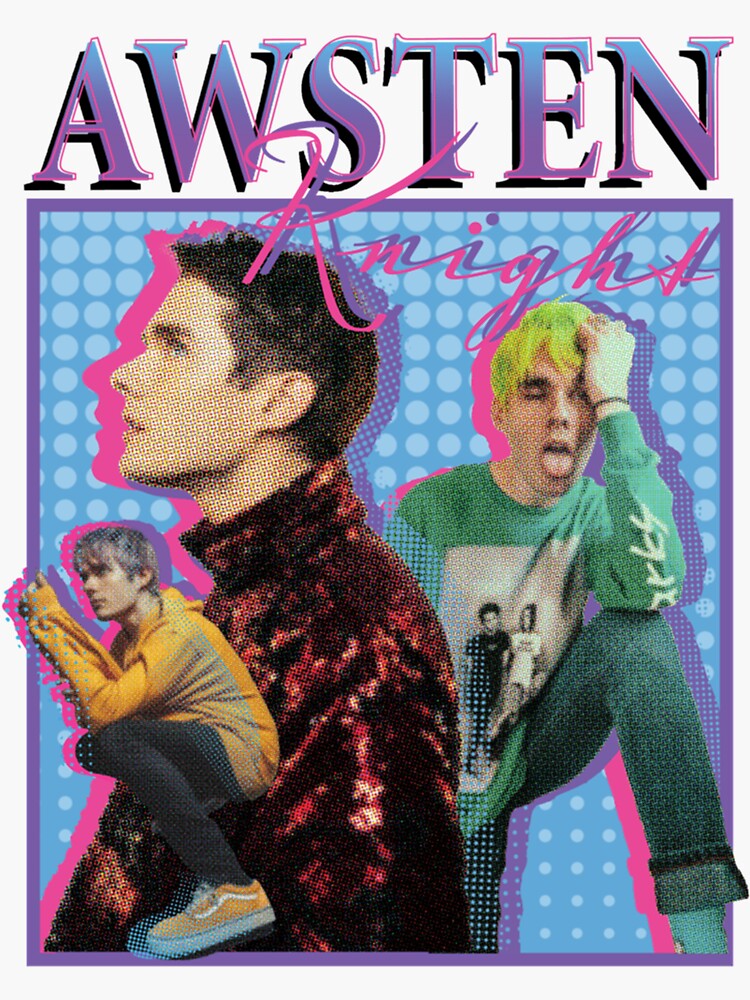 "Awsten Knight 90s style Design " Sticker for Sale by Juliiksen | Redbubble