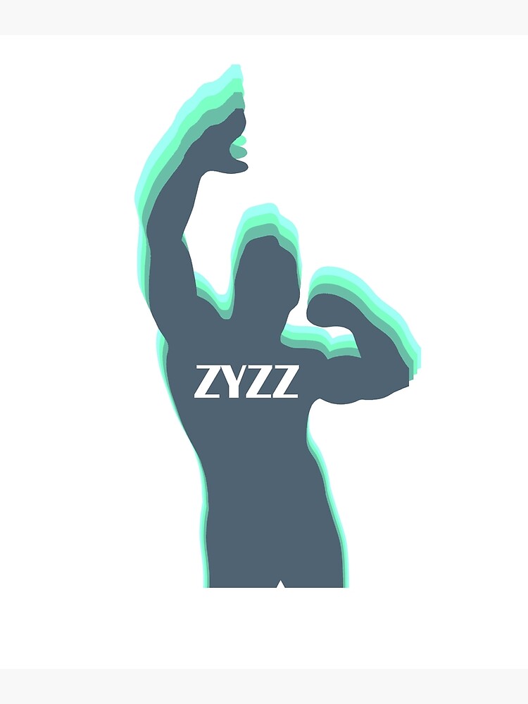 Póster «Zyzz Pose Colorida silueta en capas verde» de designsbyted ...