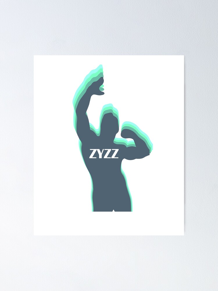 Póster «Zyzz Pose Colorida silueta en capas verde» de designsbyted ...