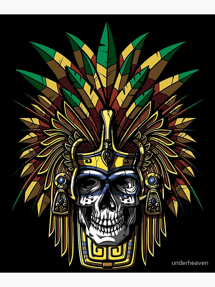 Aztec Warrior Mask Aztec Warrior Mask Tank – HistoreeTees