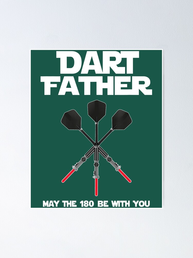 "Darts Father Dad Dart Bullseye Beer Pub" Poster for Sale by ChikoYame ...
