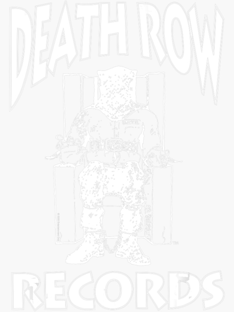 "Death Row Records White" Sticker for Sale by ChikoYame | Redbubble