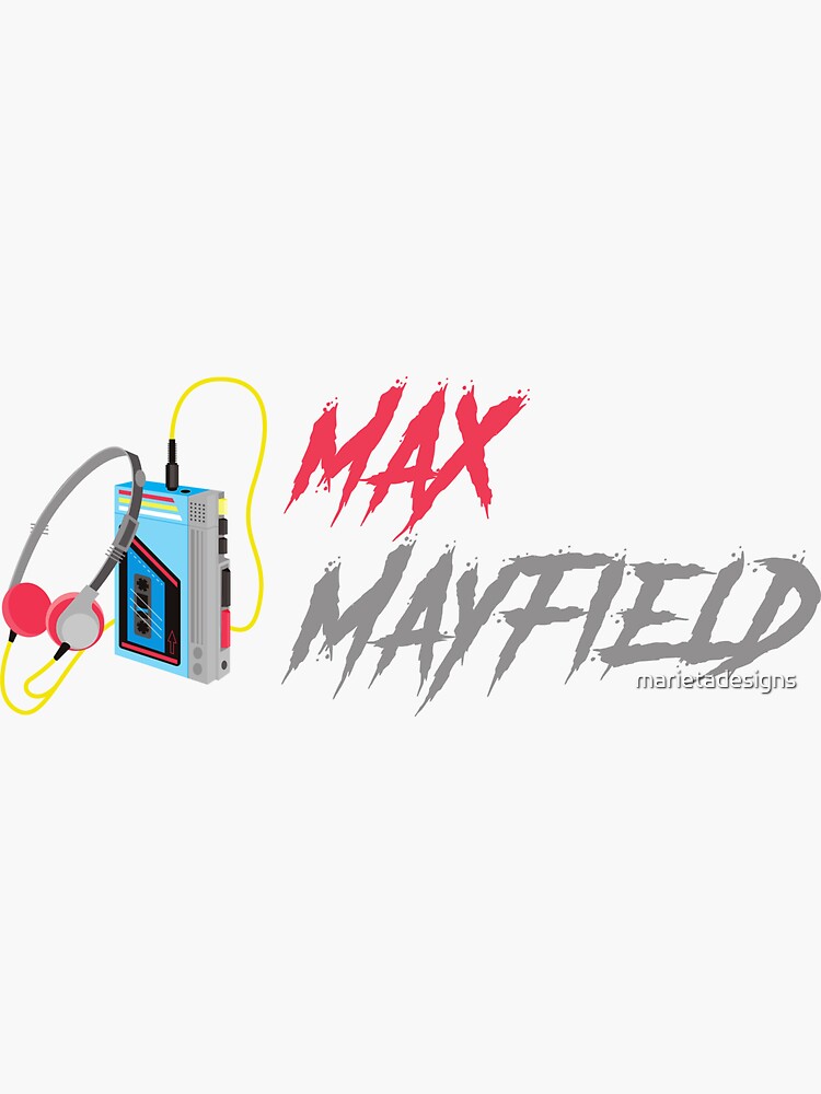 "Max Mayfield Cassette and Headphones" Sticker for Sale by ...
