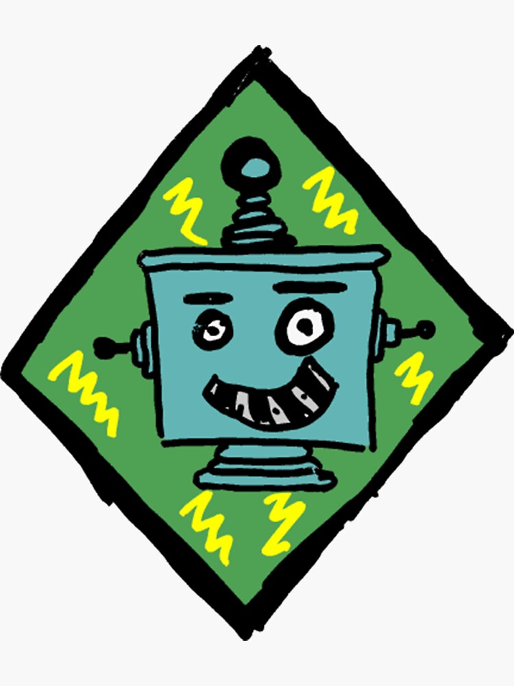 "Robot T-ShirtSh_t Robot Design Badge" Sticker for Sale by ...