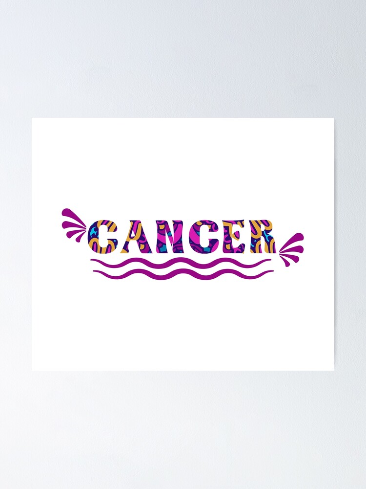 "Cancer sign - The Cute Cancer Text" Poster for Sale by MAPELPOD ...