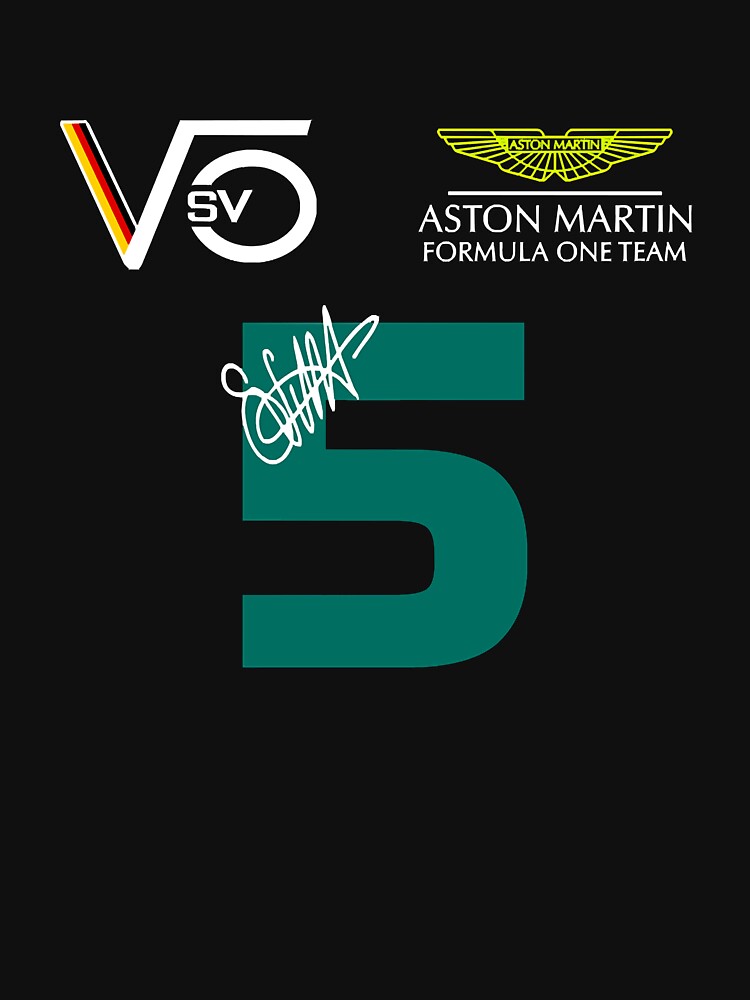 "Sebastian Vettel 5 Aston Martin F1 2022 " T-shirt for Sale by ...