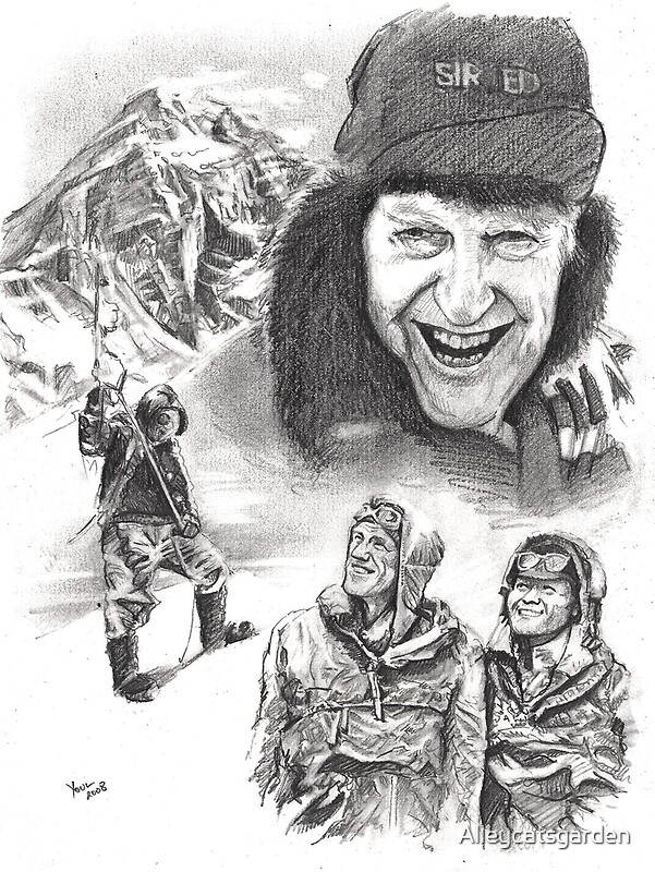"Sir Edmund Hillary" by Alleycatsgarden | Redbubble