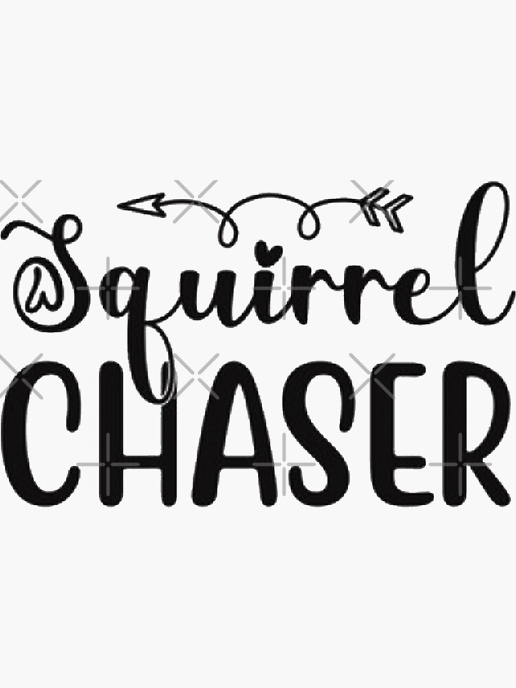 "Squirrel Chaser" Sticker for Sale by GopinathDesigns | Redbubble
