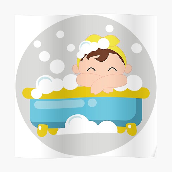 "a bathing baby" Poster for Sale by kockkock | Redbubble